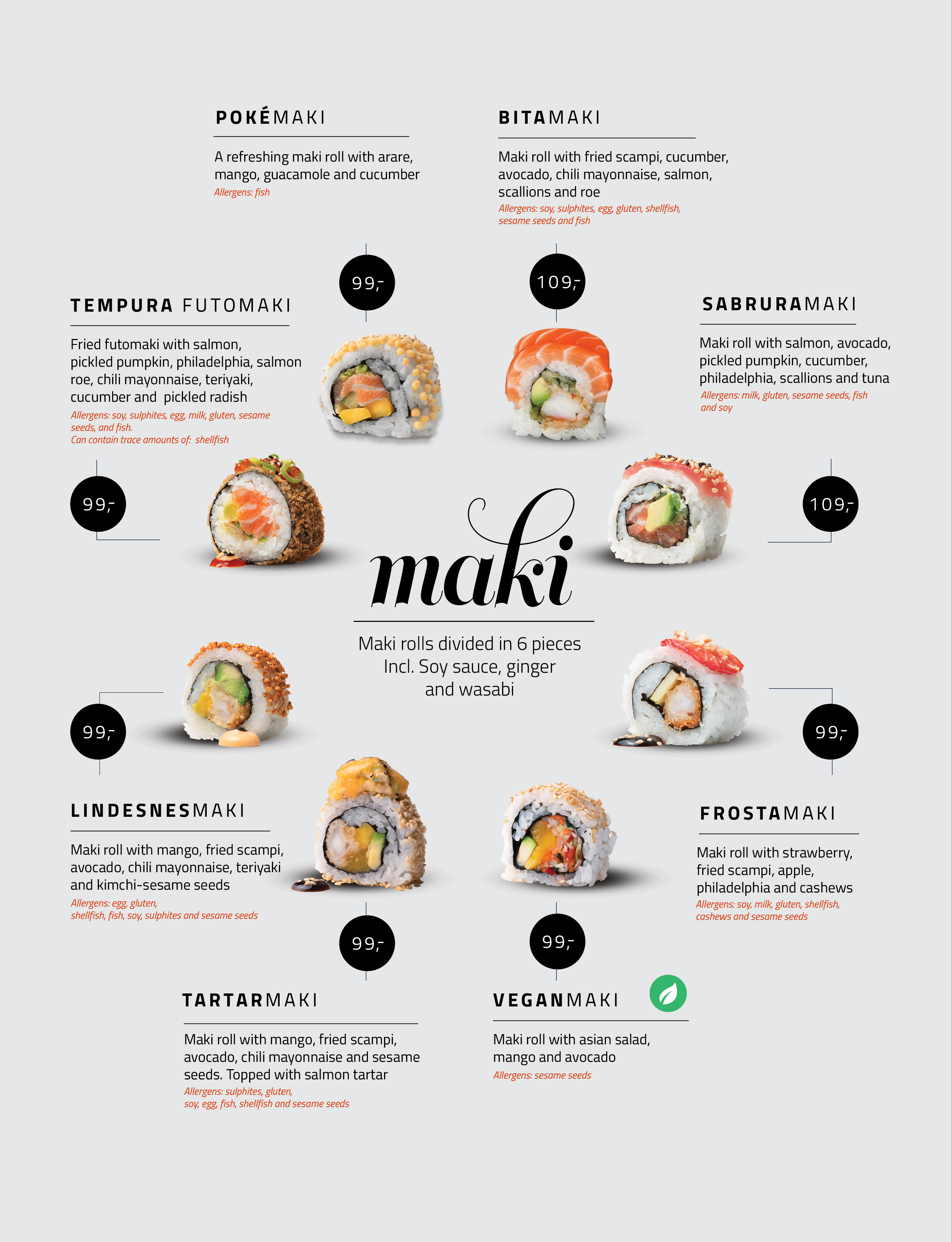 Sabrura menu | Sabrura Sticks & Sushi