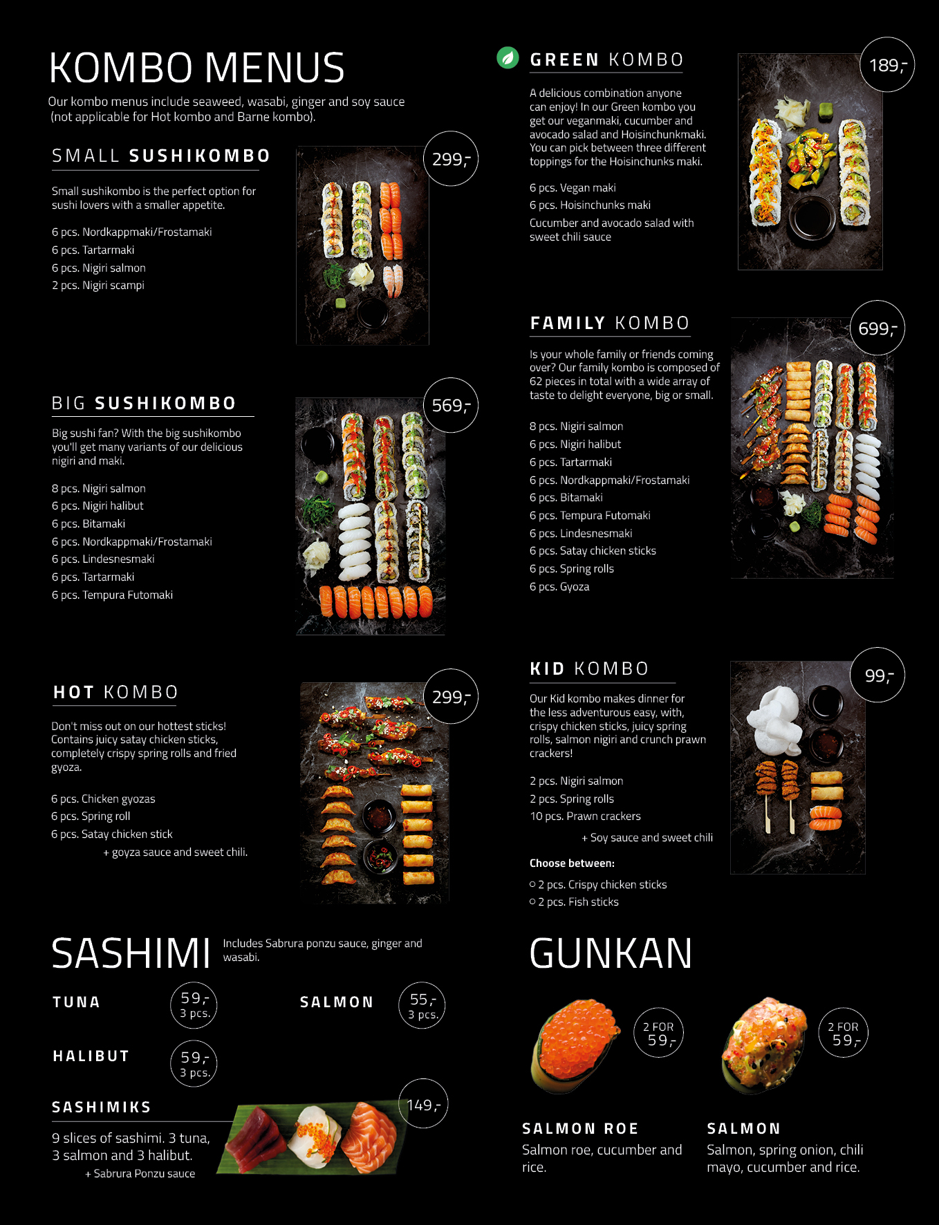 Sabrura menu | Sabrura Sticks & Sushi