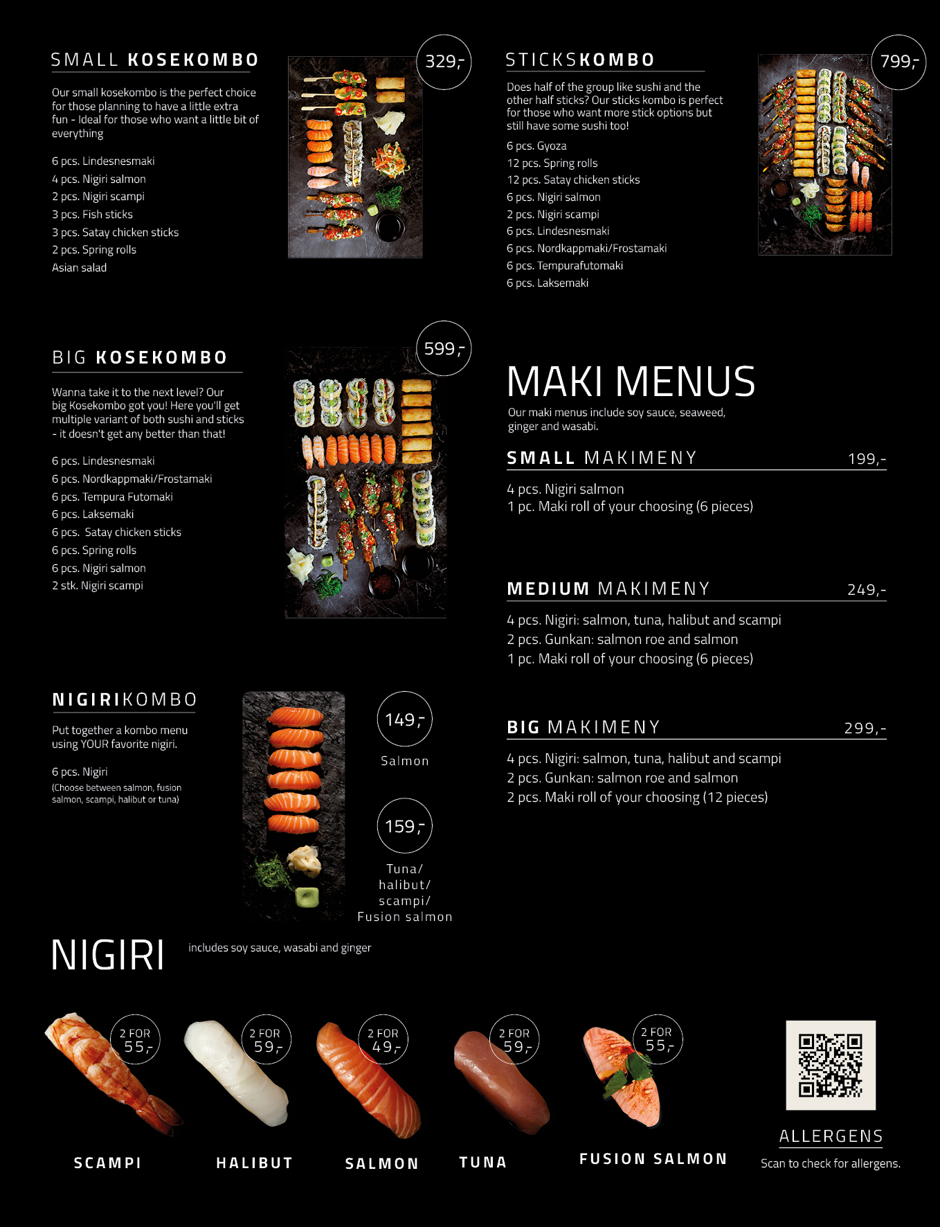 Sabrura menu | Sabrura Sticks & Sushi